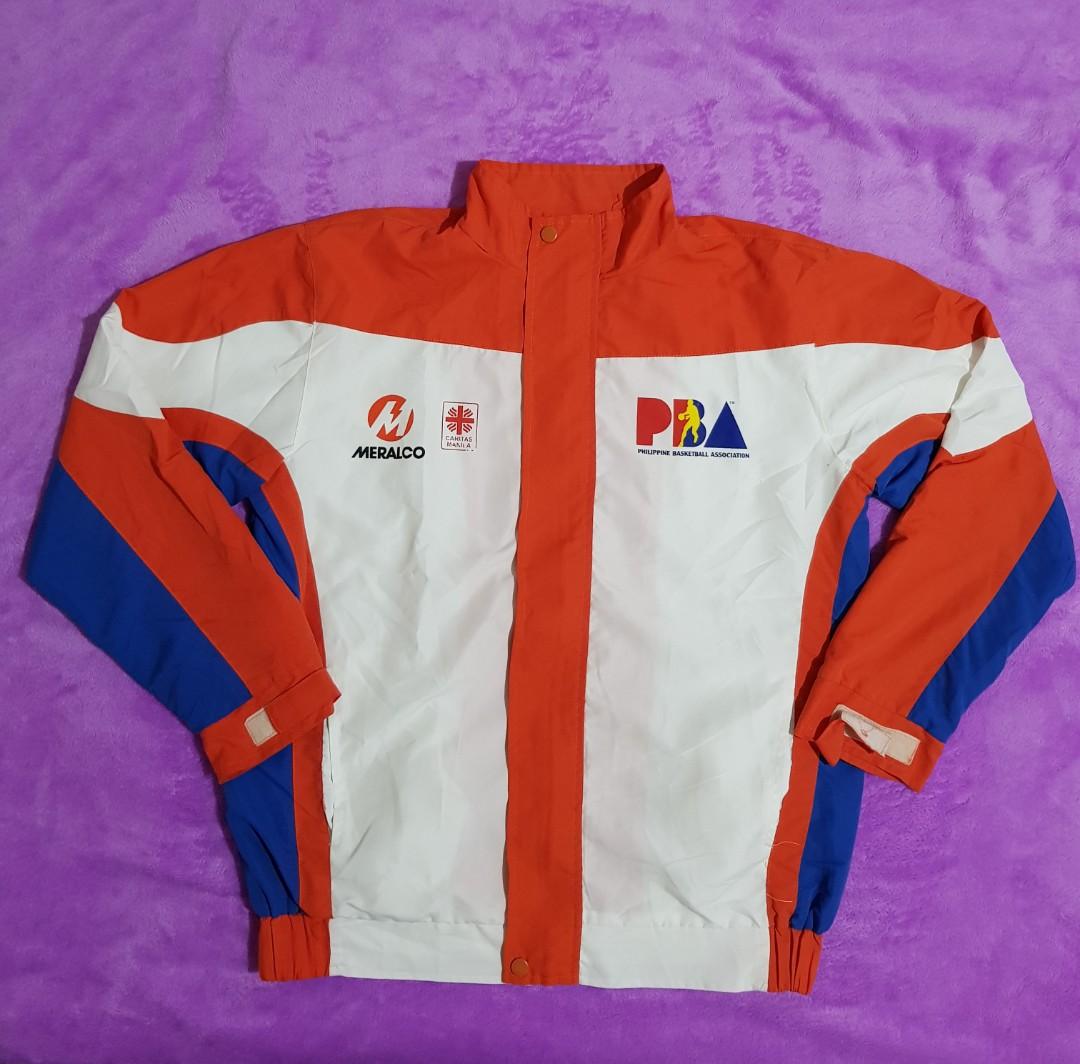 PBA Meralco Bolts Pre Game Warm up Jacket, Men's Fashion, Coats ...
