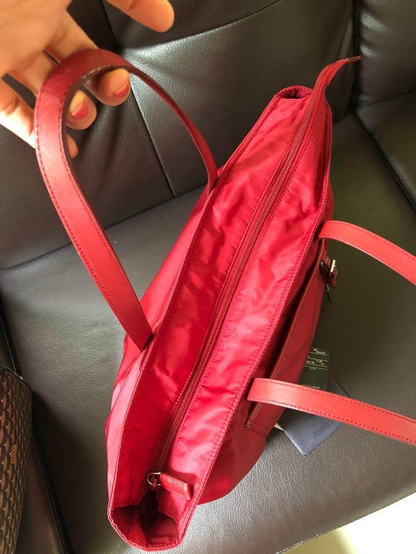 Prada BR4339 Vela Cerise Red, Luxury, Bags & Wallets on Carousell
