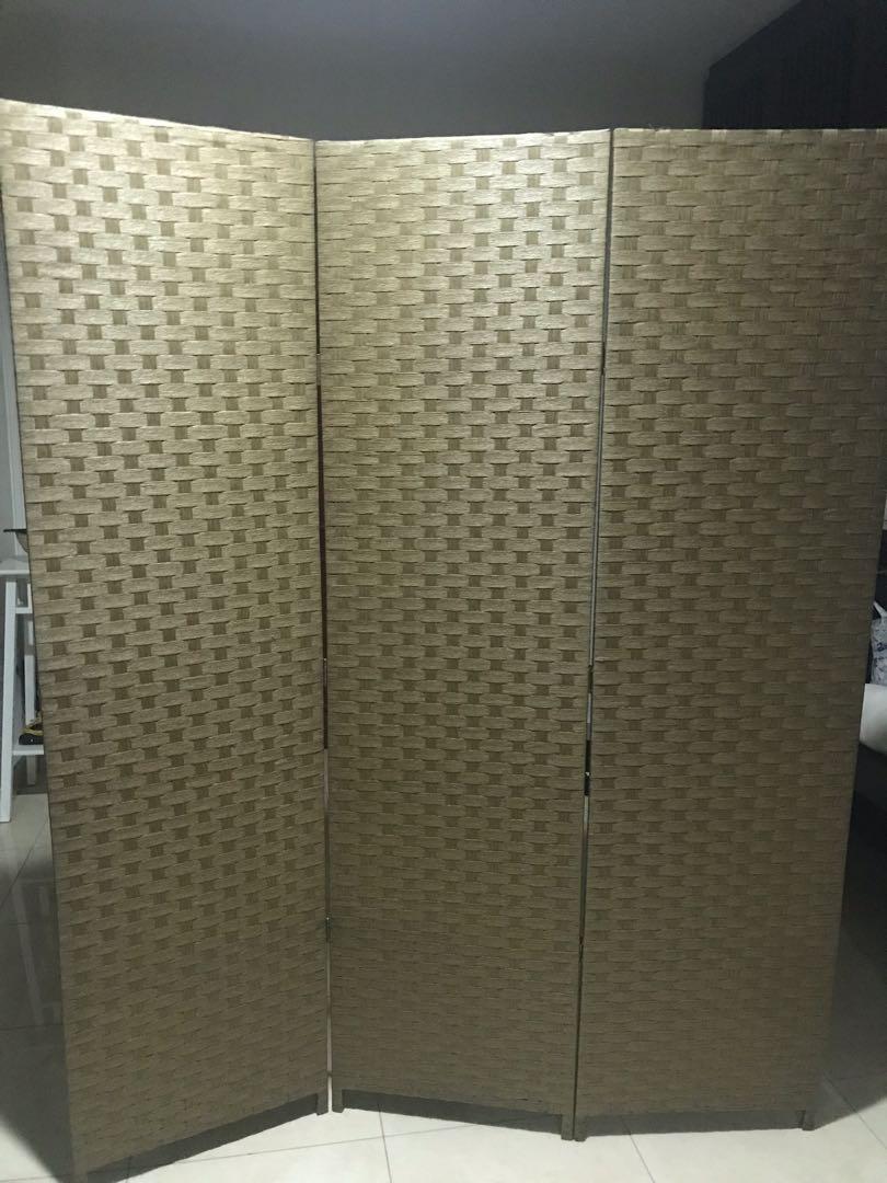 Rattan partition wall, divider, Furniture & Home Living, Furniture ...