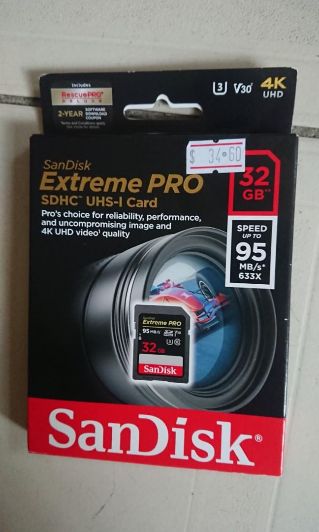 SanDisk extreme pro SDHC UHS-I card, Mobile Phones & Gadgets, Mobile ...