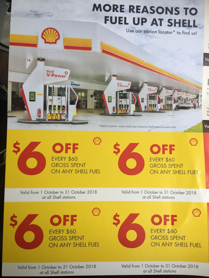 Shell petrol discount coupons, Tickets & Vouchers, Vouchers on Carousell