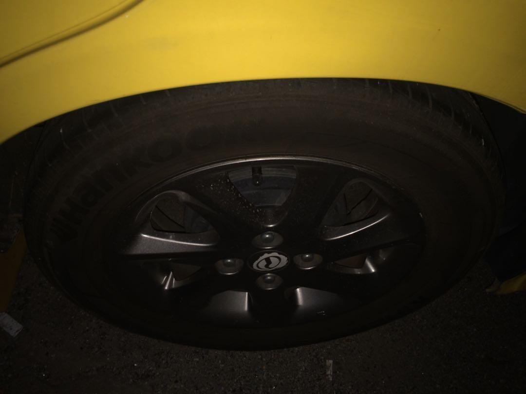 Tayar Perodua Myvi 14 Inch + Rim + Skru, Auto Accessories on Carousell