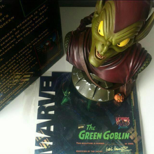 THE GREEN GOBLIN Cold-cast Porcelain Bust (1997) by Marvel / Legends in 3 Dimensions, Hobbies ...