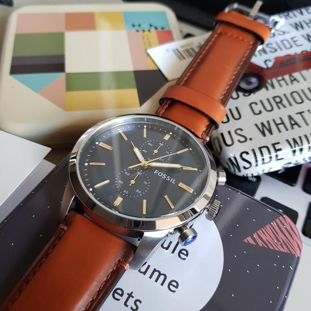 Fossil Townsman Chronograph Blue Dial Men's Watch - FS5279, Men's ...