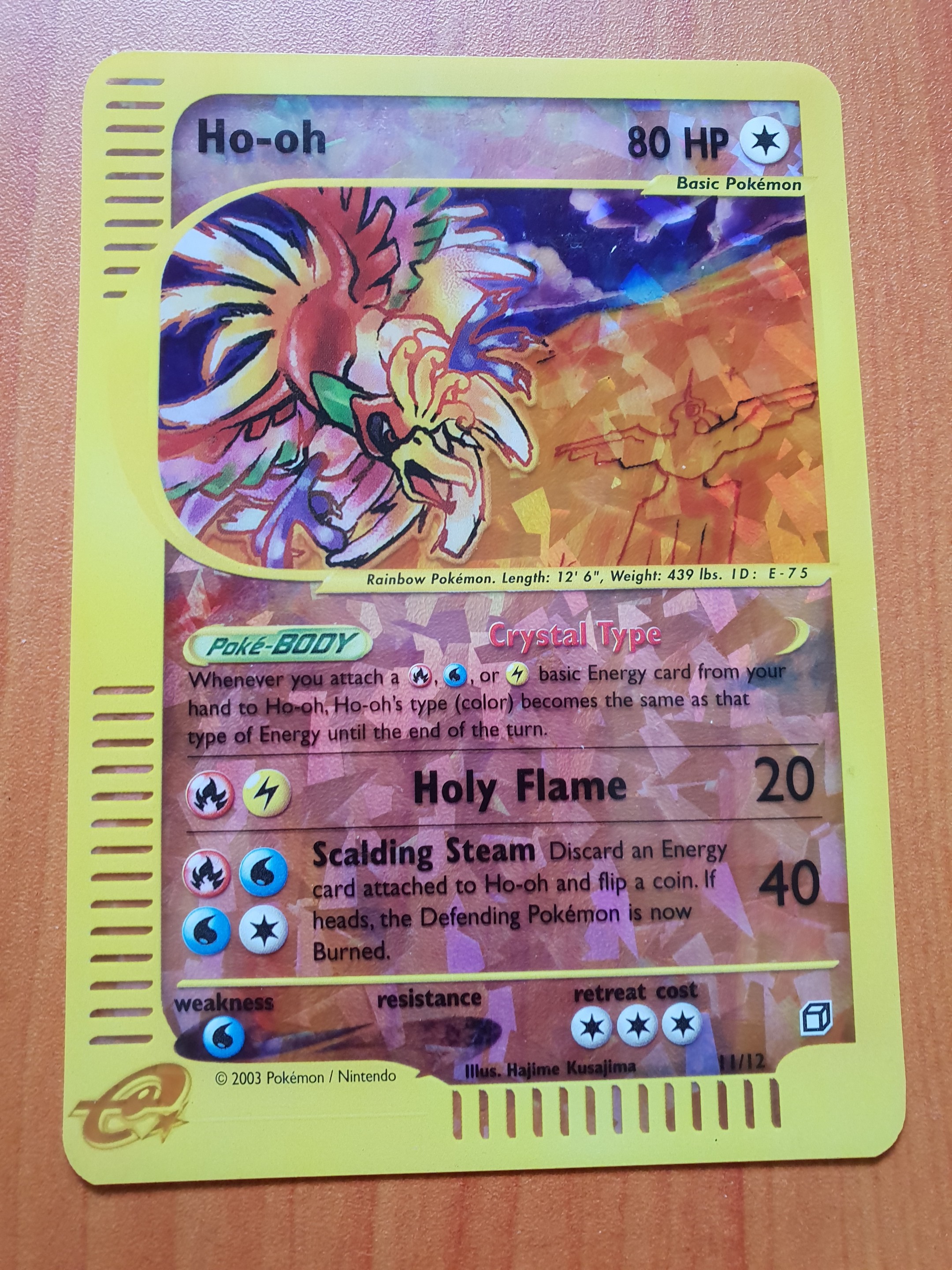 Pokemon Trading Card Game Crystal Ho oH oversized promo, Hobbies & Toys ...