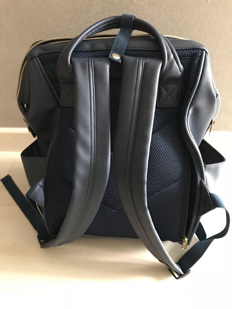 Pre-loved Anello A4 size leather navy blue bag, Babies & Kids, Going ...