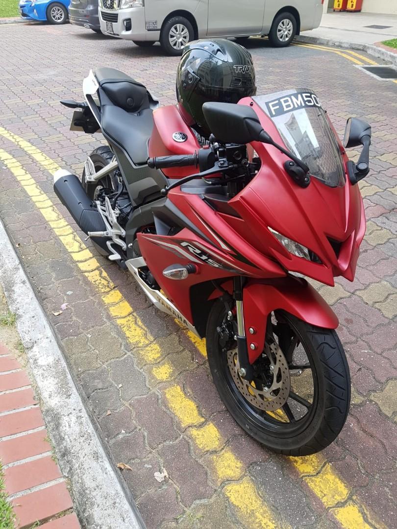 [R15 V3] Mask For Yamaha R15 V3, Motorcycles, Motorcycle Accessories on ...