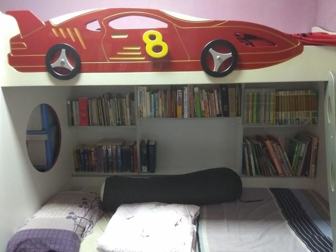 Racing car children bunk bed three tiers, Babies & Kids, Baby Nursery ...