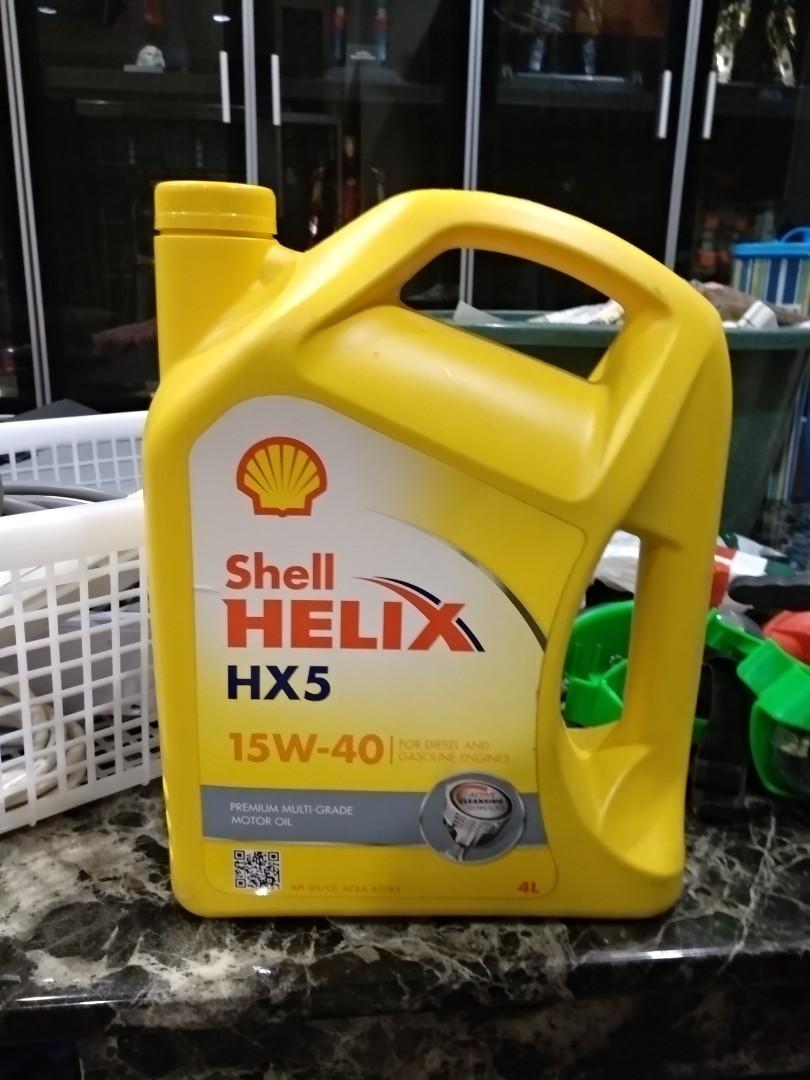 Shell helix hx5 motor oil 15w-40, Auto Accessories on Carousell