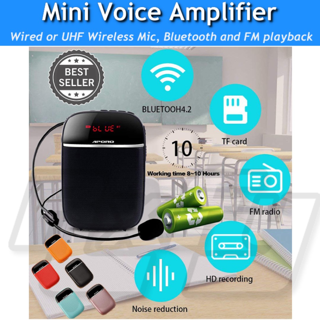 10W Mini Voice Booster Amplifier Loudspeaker Megaphone Mic Support ...