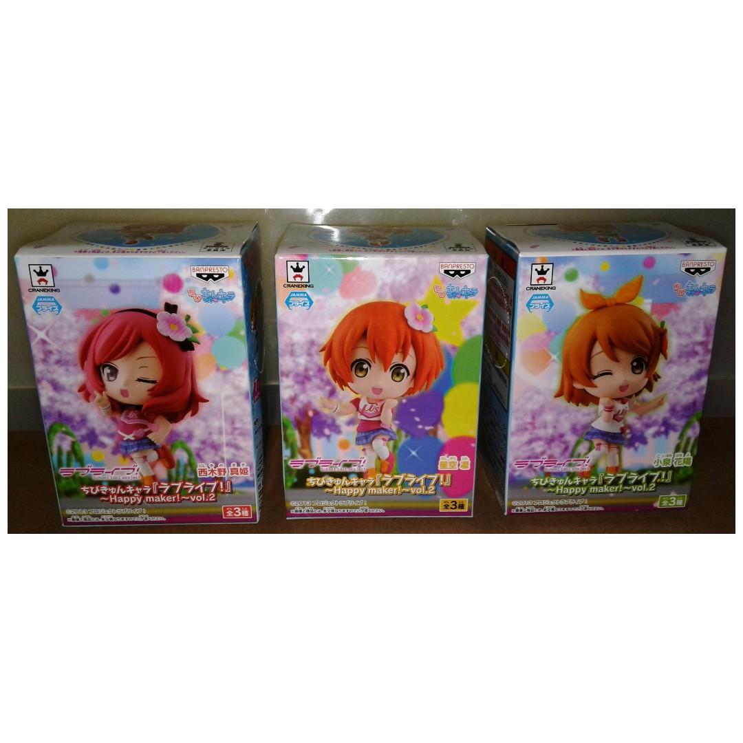 全新 日版 船頭貨辦 Bandai Love live Happy Maker! Vol.2 校園偶像計畫 西木野真姬 小泉花陽 星空凜 全套 ...