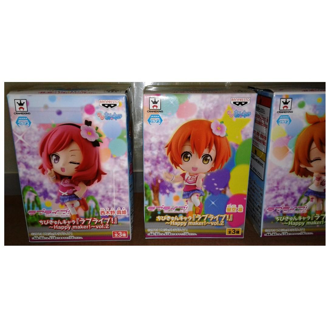 全新 日版 船頭貨辦 Bandai Love live Happy Maker! Vol.2 校園偶像計畫 西木野真姬 小泉花陽 星空凜 全套 ...