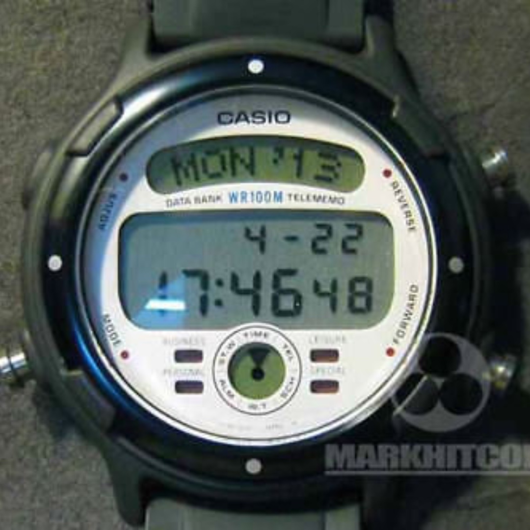 Casio BGT-30 TELE MEMO DATA BANK BUSINESS GRAPH WHITE COLOR WR 100M ...