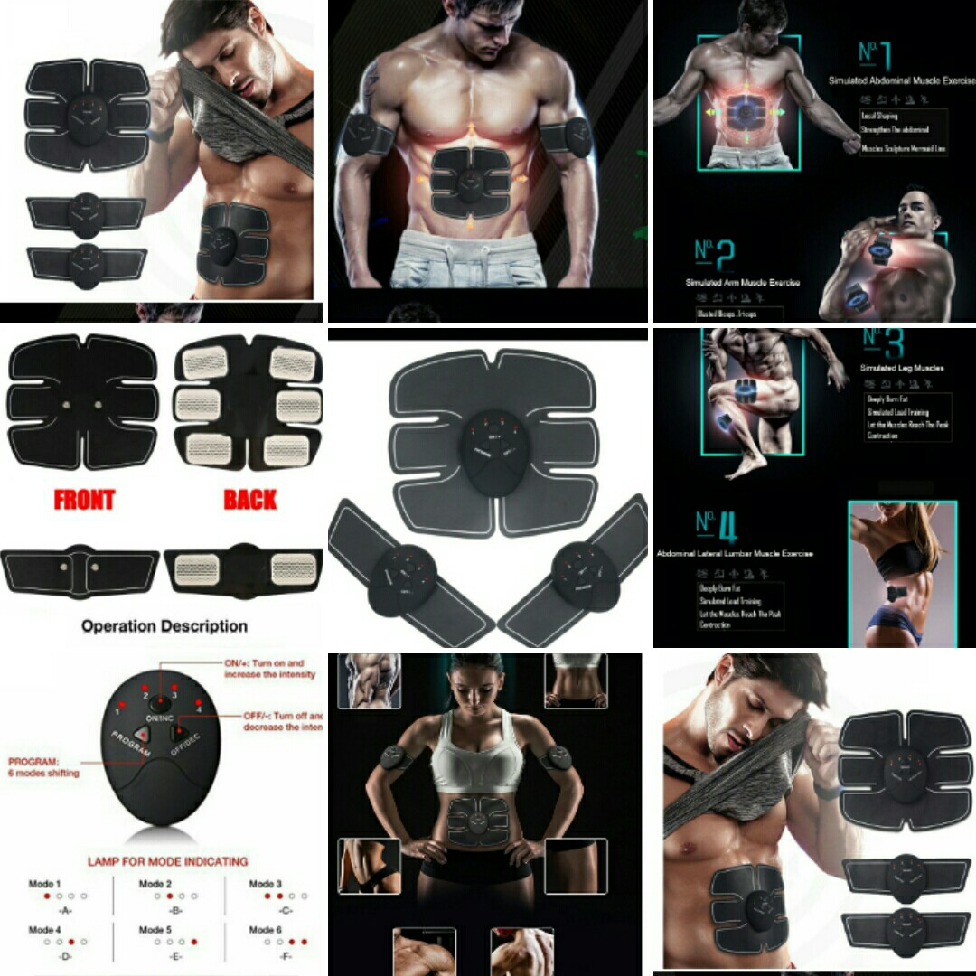 Electric Body Abdominal Muscle Trainer 3in1 set, Sports Equipment ...