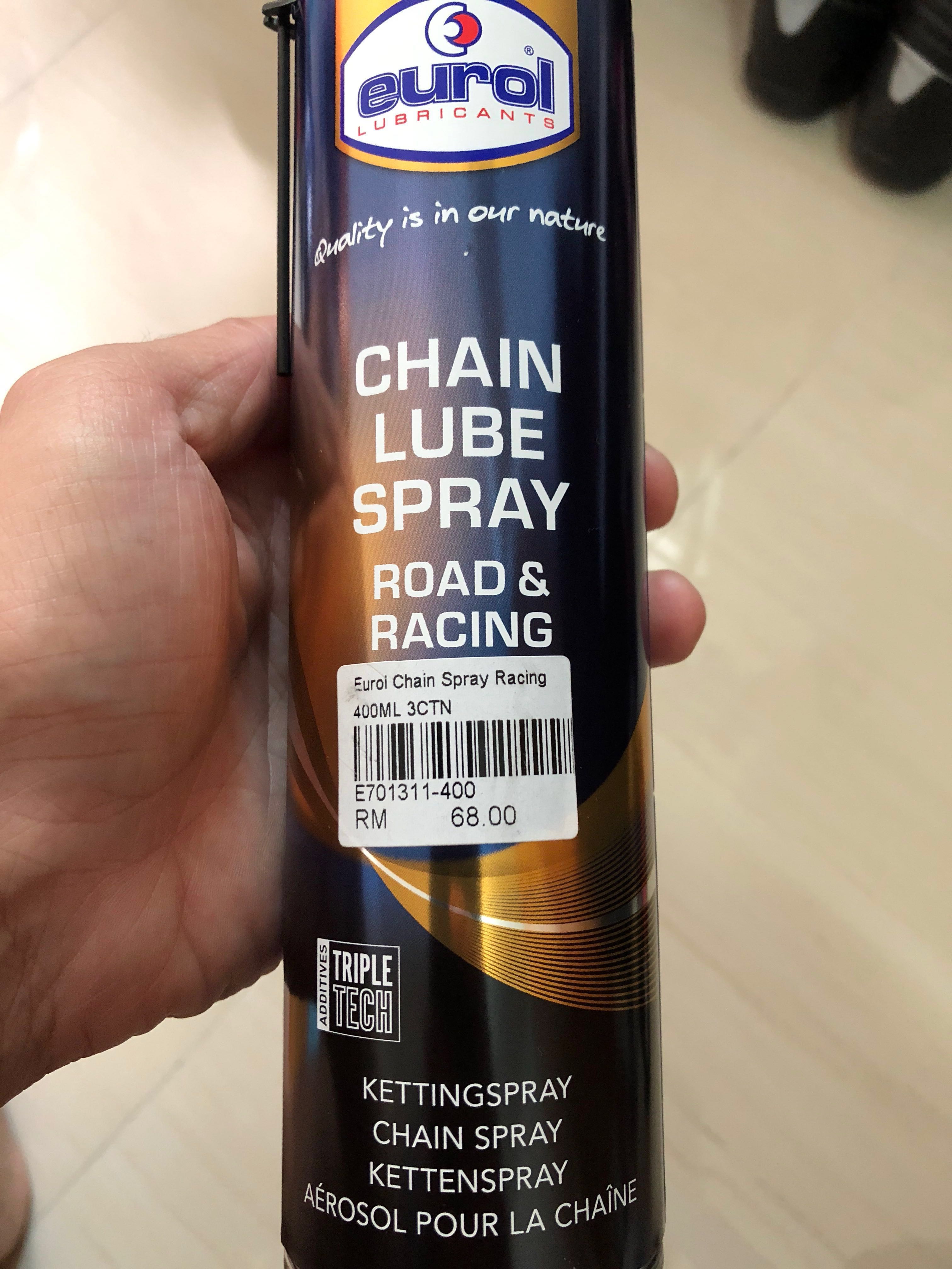 eurol Chain Lube Spray Racing, Motorcycles, Motorcycle Accessories on ...