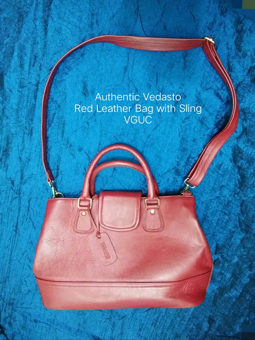Genuine Vedasto Leather Bag w/ Sling, Women's Fashion, Bags & Wallets ...