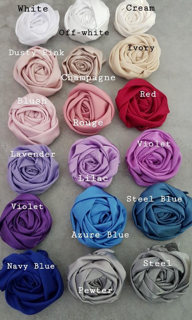 Handmade Satin Rose Bouquet With Brooch, Hobbies & Toys, Stationery ...