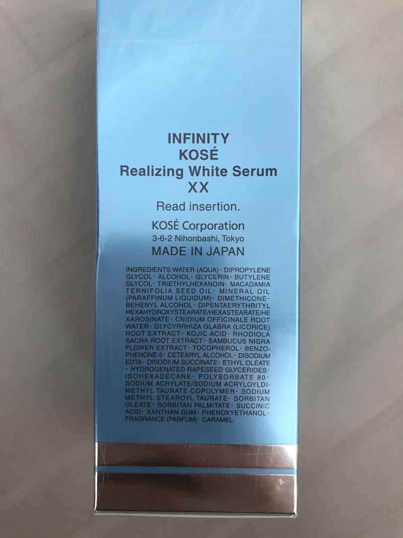 Infinity kose realizing white serum xx, Beauty & Personal Care, Face, Face Care on Carousell