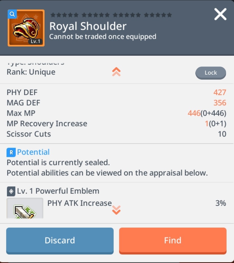Maplestory m Asia 2 union powerful emblem shoulder, Video Gaming ...
