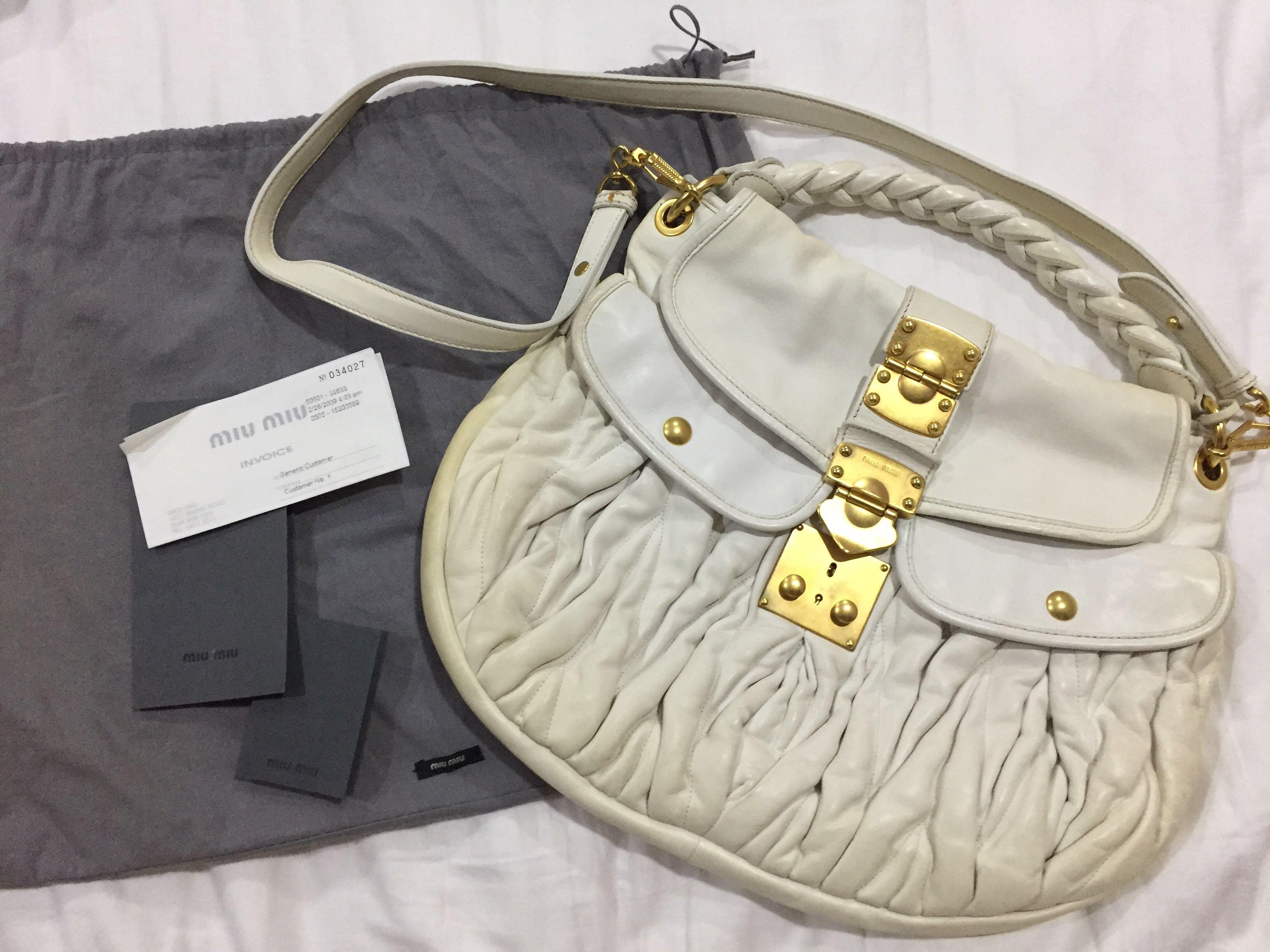 Miu miu matelasse coffer bag, Women's Fashion, Bags & Wallets, Purses ...