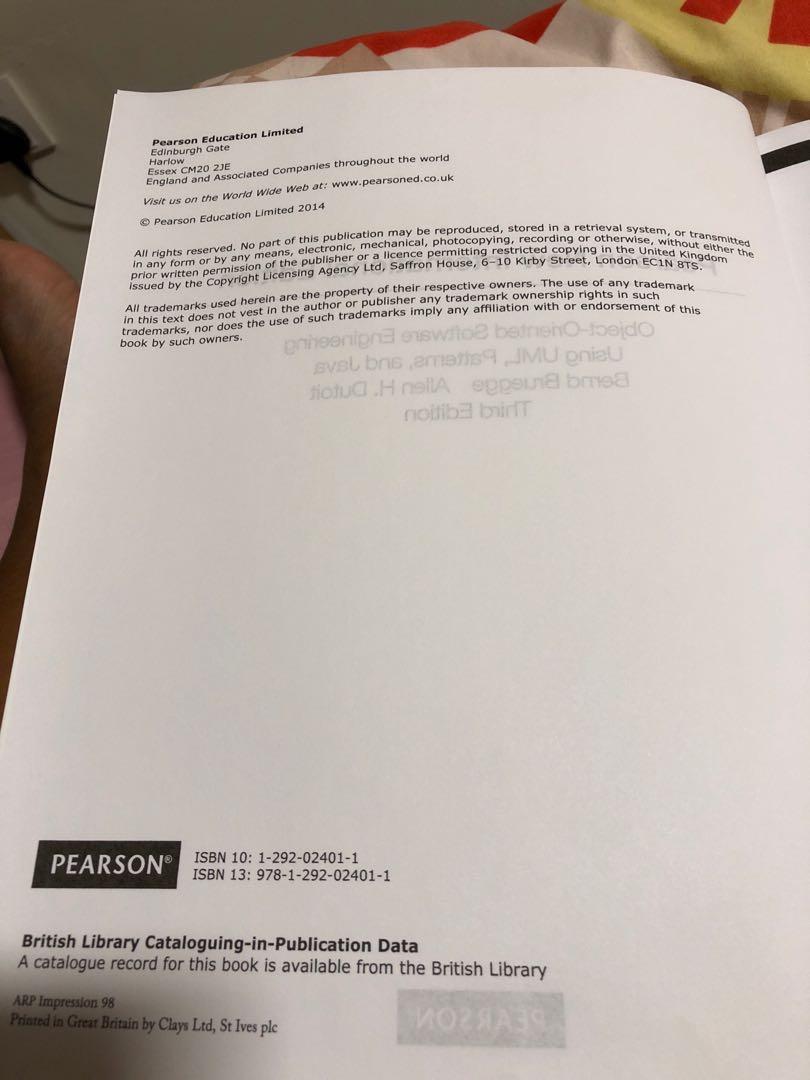 Object Oriented Software Engineering Textbook, Hobbies & Toys, Books ...