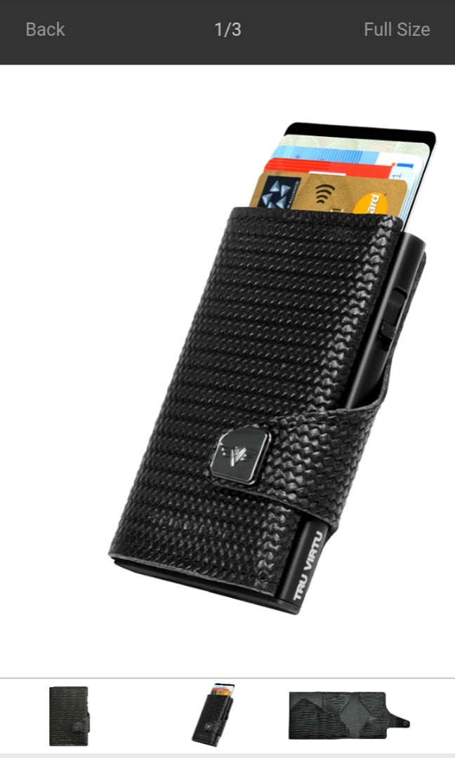 Original TRU VIRTU Click & Slide Wallet RFID safe not secrid, Men's ...