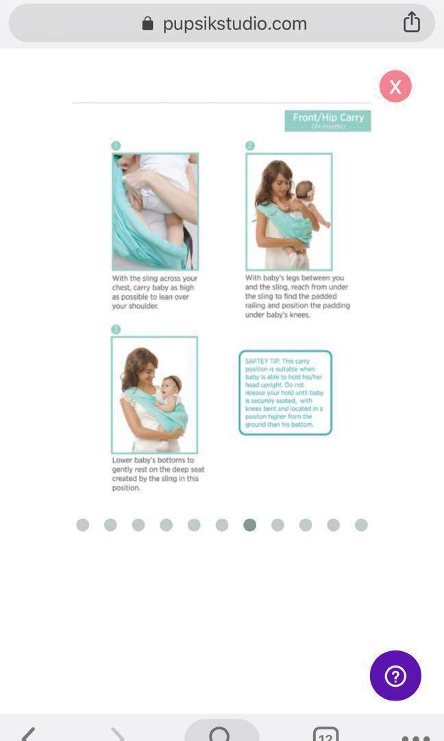 Pupsik Adjustable Sling, Babies & Kids, Going Out, Carriers & Slings on ...