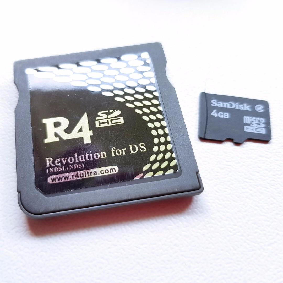 R4 R4i REVOLUTION FOR DS (NDSi/NDSL/NDS) CARTRIDGE w/ 4GB MICRO SD CARD ...