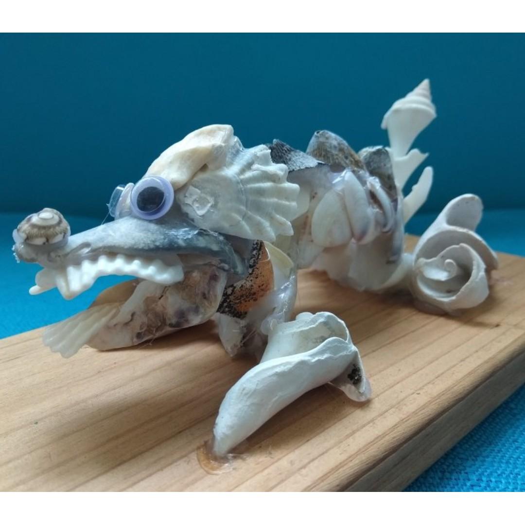 Seashell Art - CHINESE DRAGON - made of 100+ seashells picked in ...