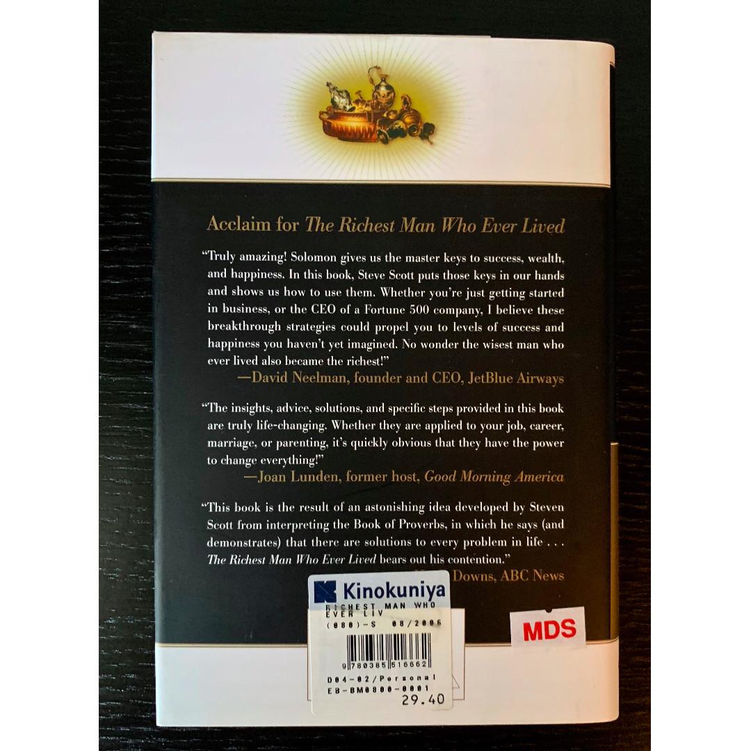 The Richest Man Who Ever Lived: King Solomon's Secrets to Success, Wealth, and Happiness by ...