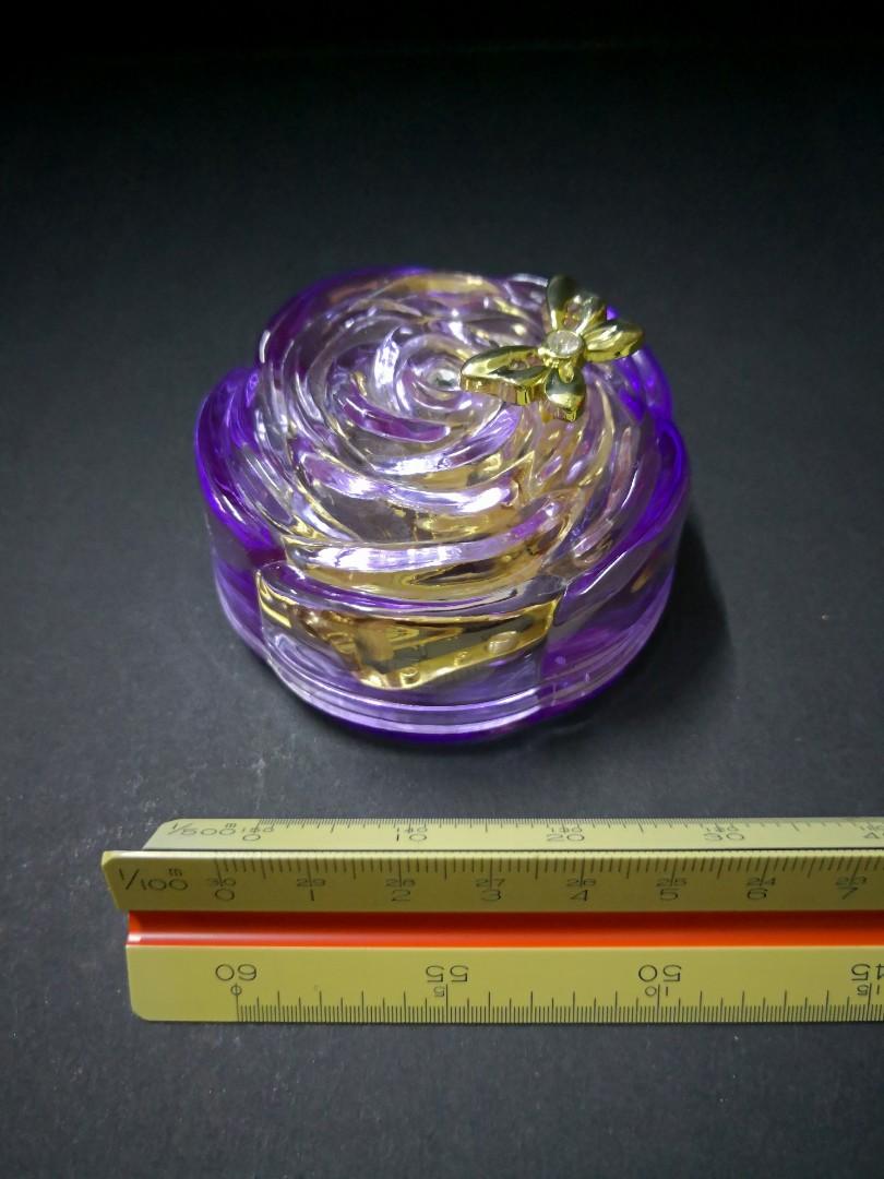Transparent purple music box, Furniture & Home Living, Home Decor ...