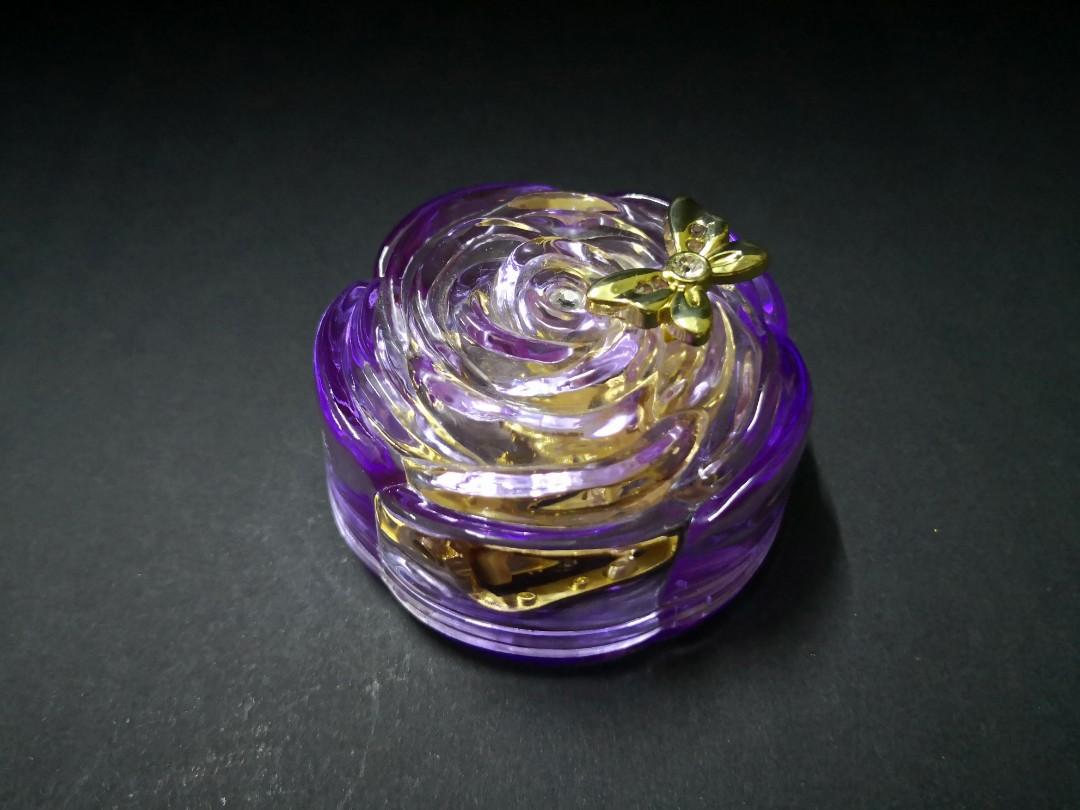 Transparent purple music box, Furniture & Home Living, Home Decor ...