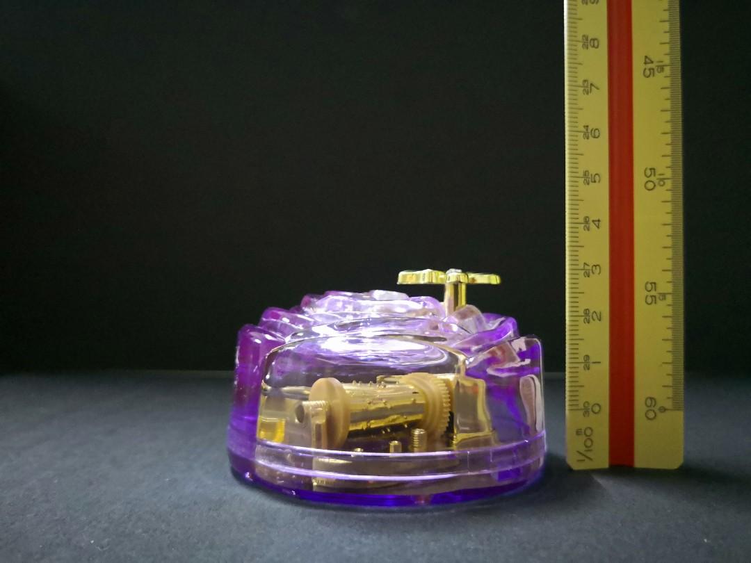 Transparent purple music box, Furniture & Home Living, Home Decor ...