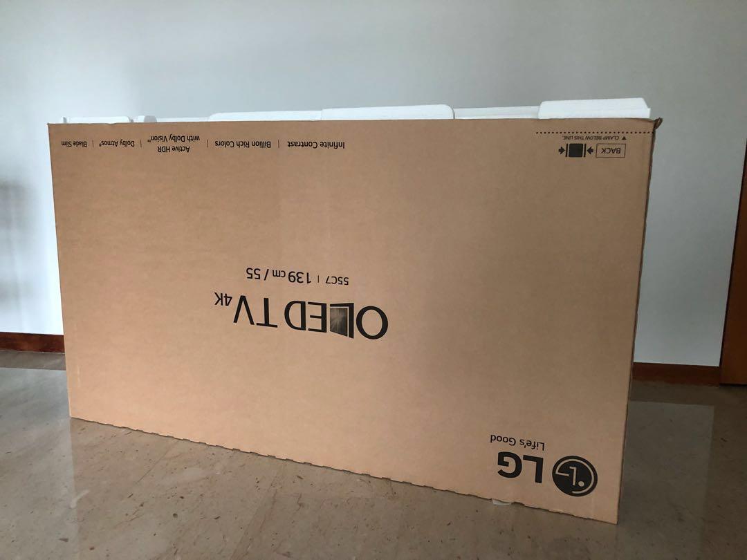 TV carton box - LG OLED 55’’ Flat screen, TV & Home Appliances, TV ...
