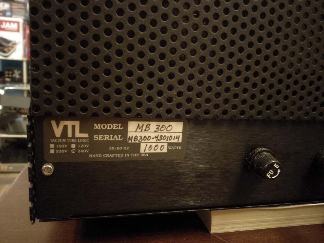 VTL MB300 tube monoblock power amplifier, Audio, Other Audio Equipment ...