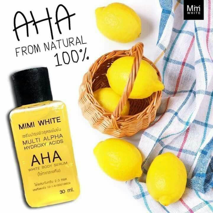 AHA MIMI WHITE SERUM, Beauty & Personal Care, Face, Face Care on Carousell