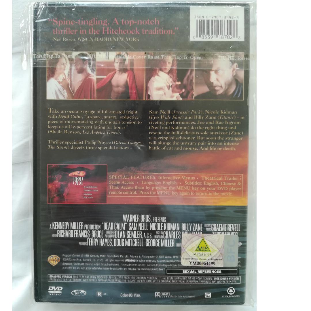 Dead Calm dvd (starring Nicole Kidman, Sam Neill, Billy Zane, Hobbies ...
