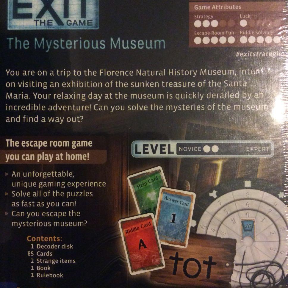 Exit The Game The Mysterious Museum escape room card game, Hobbies ...