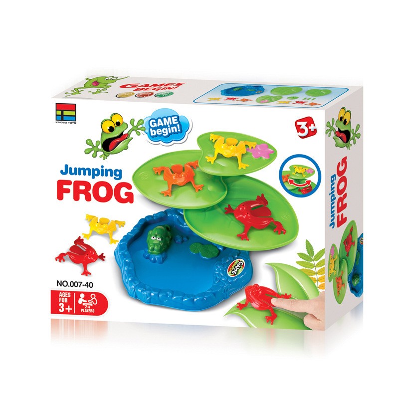 Family fun jumping frog flipping frog game with 9pcs jumping frogs and ...