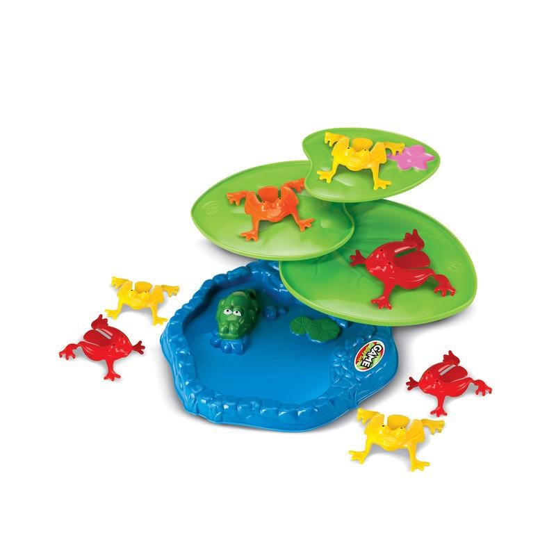 Family fun jumping frog flipping frog game with 9pcs jumping frogs and ...