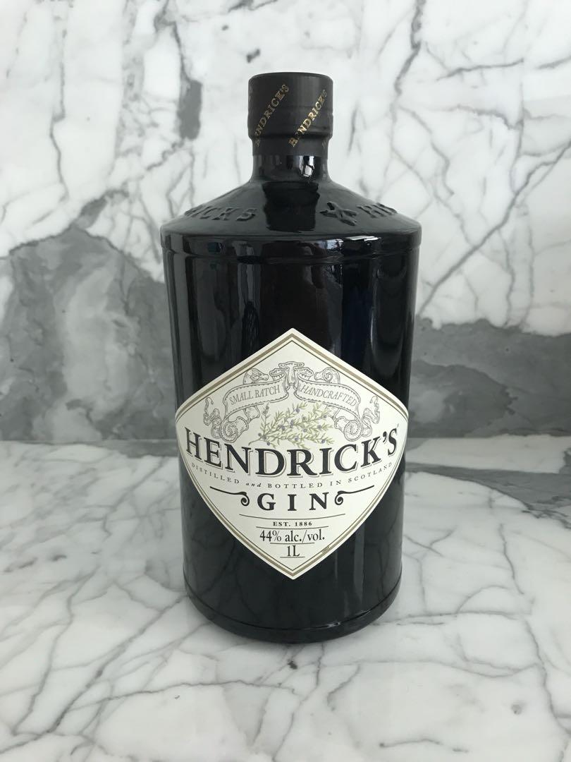 HENDRICKS GIN 1L, Food & Drinks, Alcoholic Beverages on Carousell