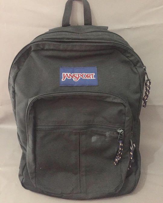 RARE – Vintage 90s Jansport Backpack Black With Leather