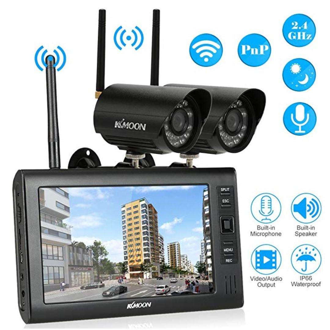 KKmoon Wireless CCTV Camera Kit Home Security DVR System Wireless 2 ...