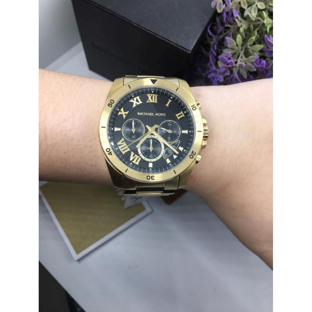 Michael Kors Brecken Chronograph Black Dial Men's Watch - MK8481, Men's ...