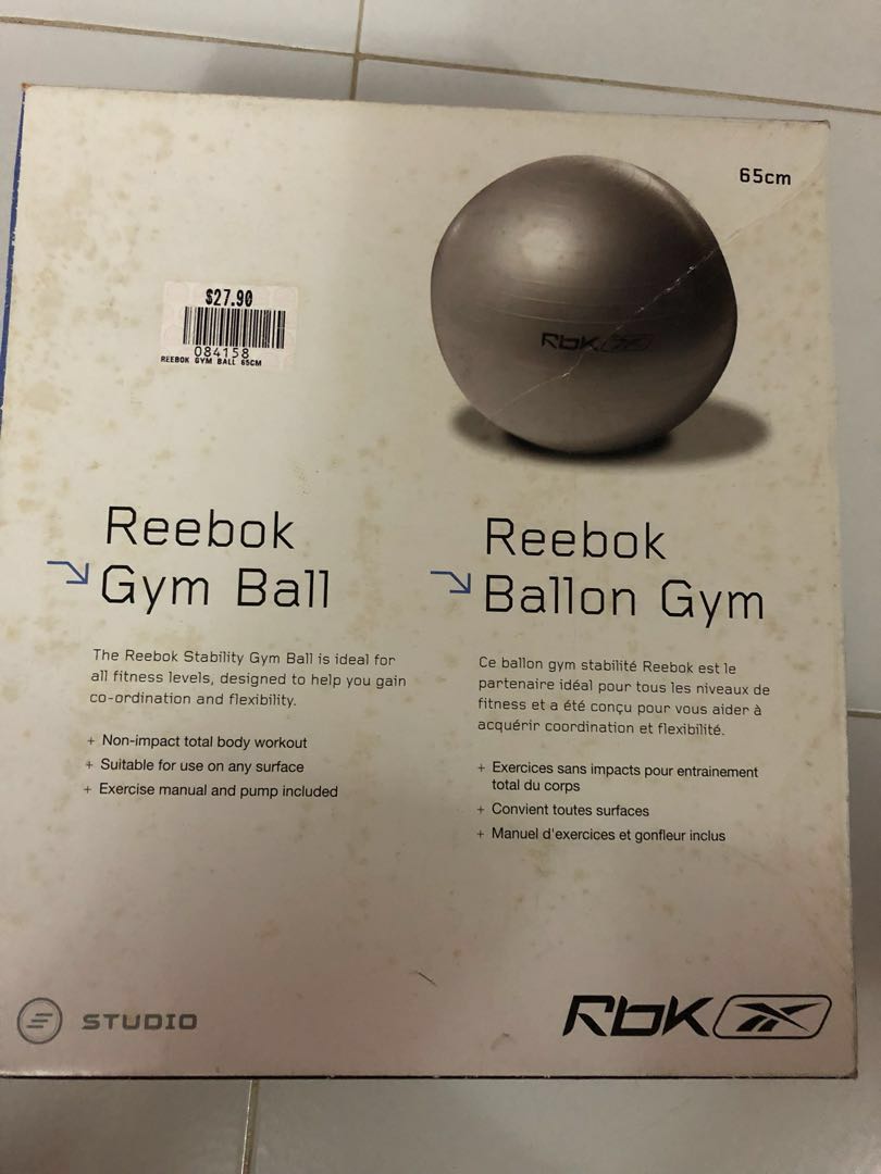 Reebok gym ball, Sports Equipment, Exercise & Fitness, Cardio & Fitness ...