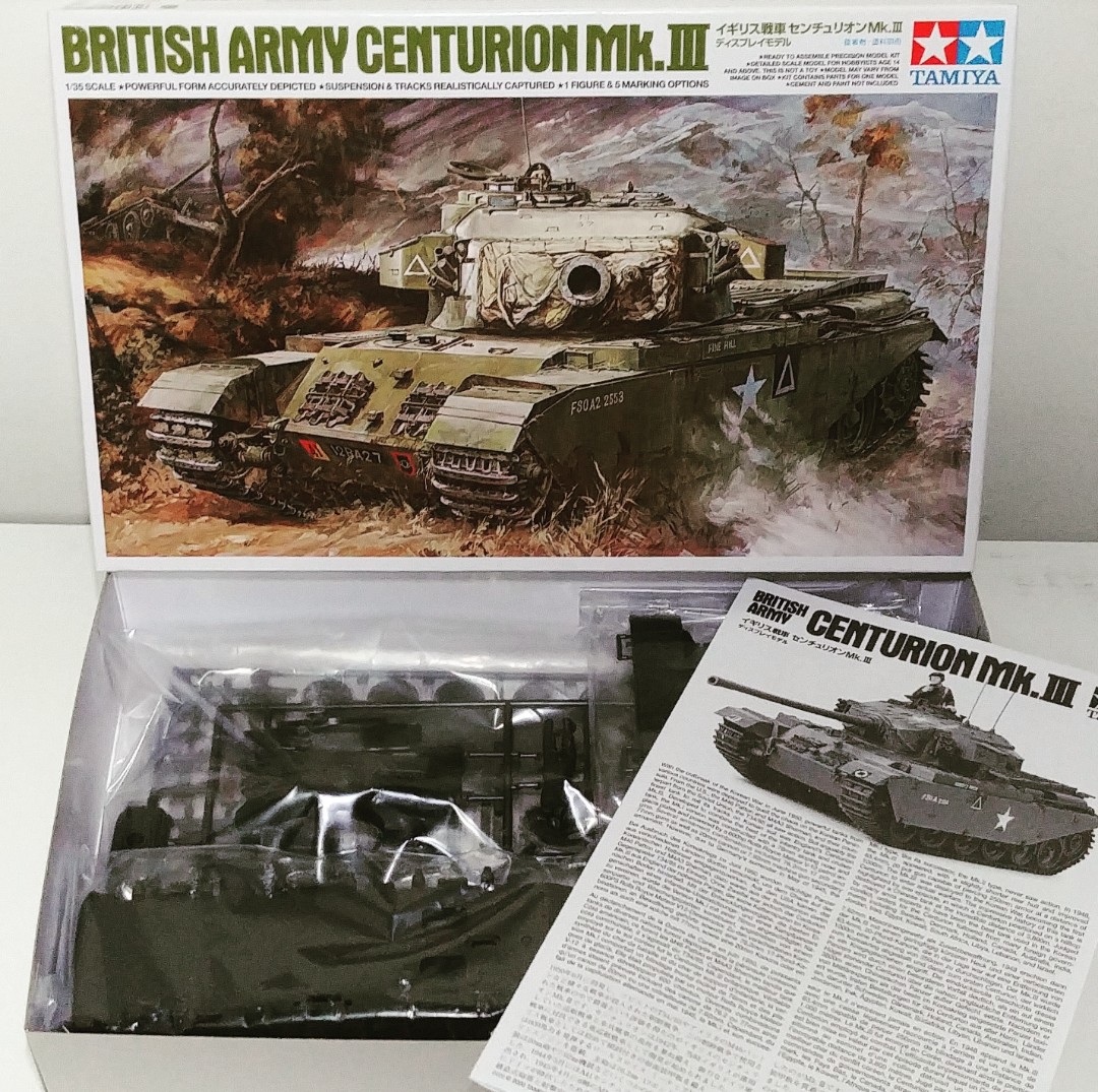 Tamiya 1/35 British Centurion Mark III Tank Model Kit, Hobbies & Toys ...