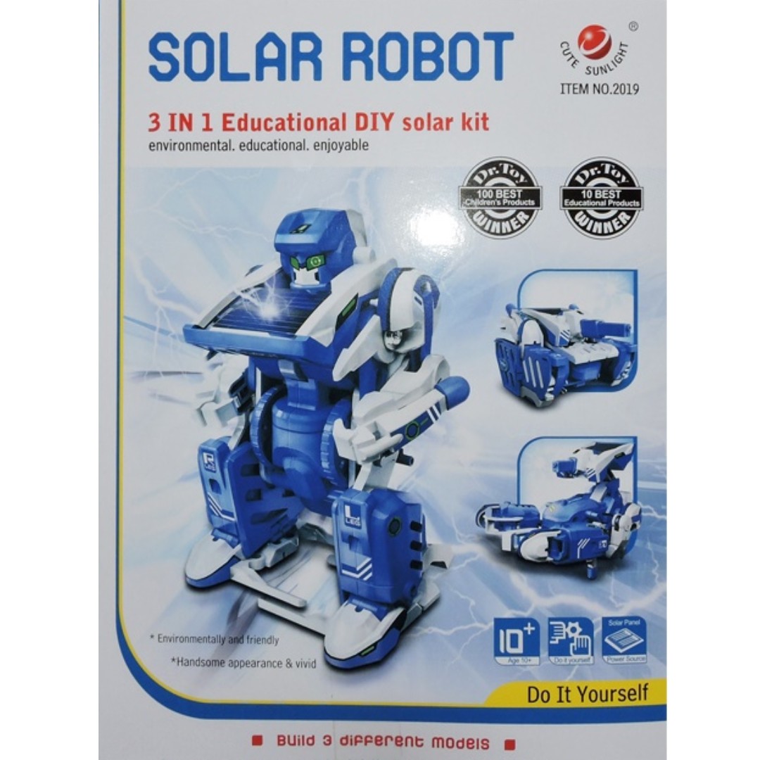 3 in 1 Robot Transforming Solar Educational Kit, Solar Robot, Hobbies ...