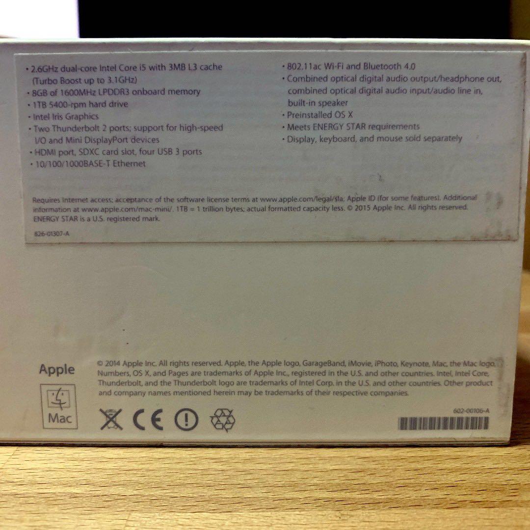 Apple Mac Mini - 2.6Ghz Intel Core i5 - 8Gb RAM - 1Tb HDD - macOS 10.14 ...