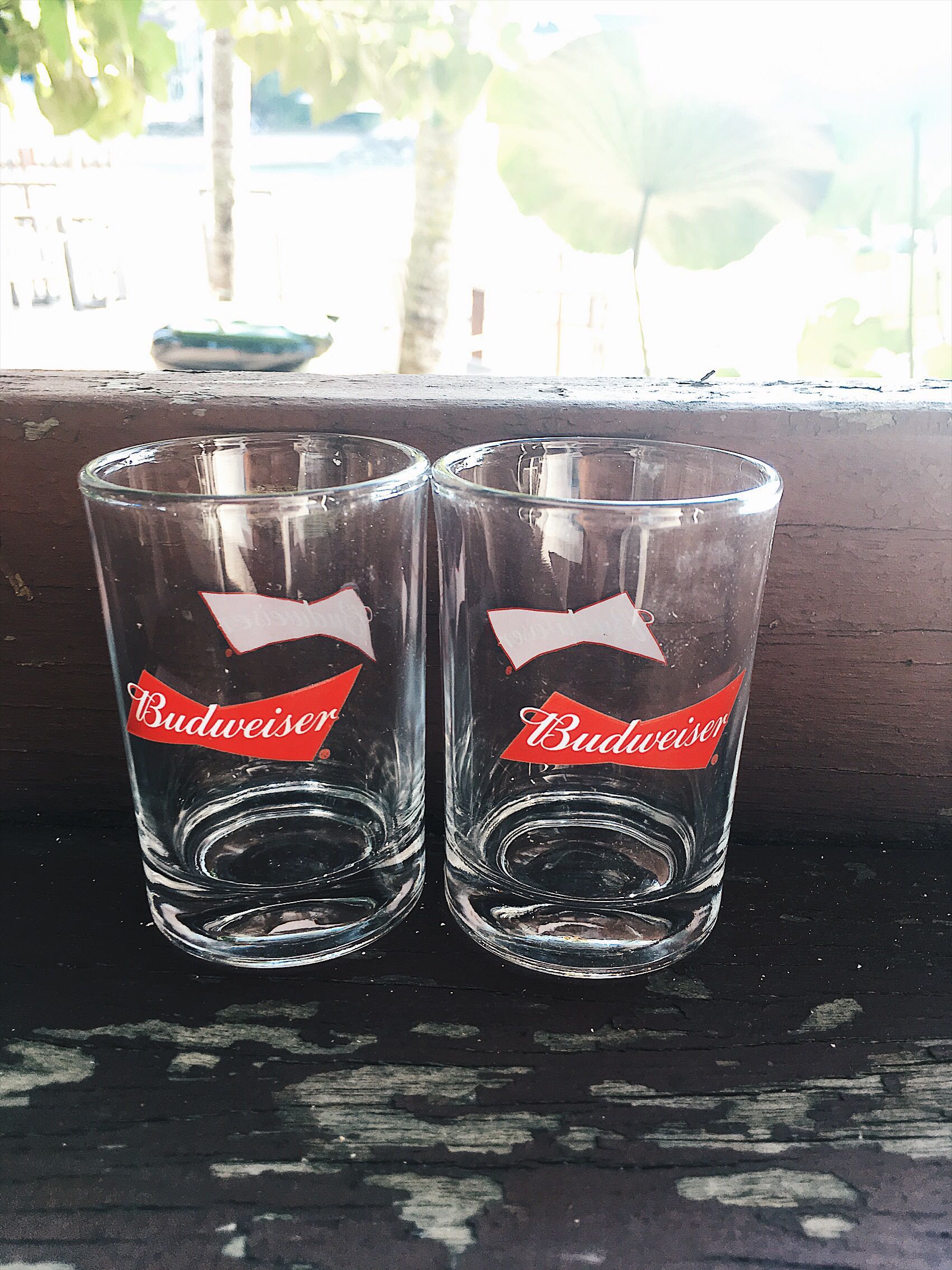 Budweiser Beer Shot Glass, Food & Drinks, Alcoholic Beverages on Carousell