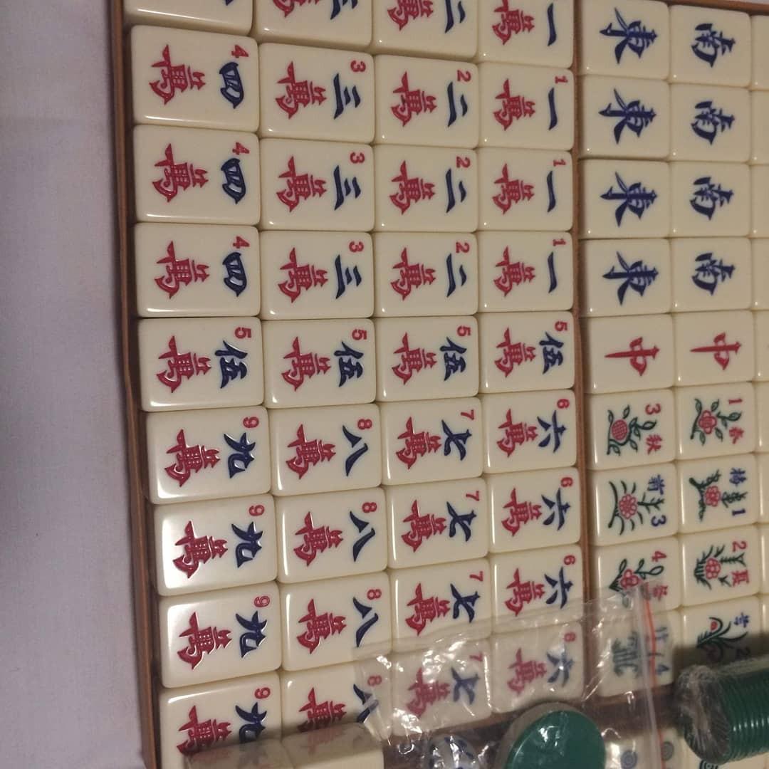 Ivory Color with Numbers and Letters Mahjong Set, Hobbies & Toys, Toys ...